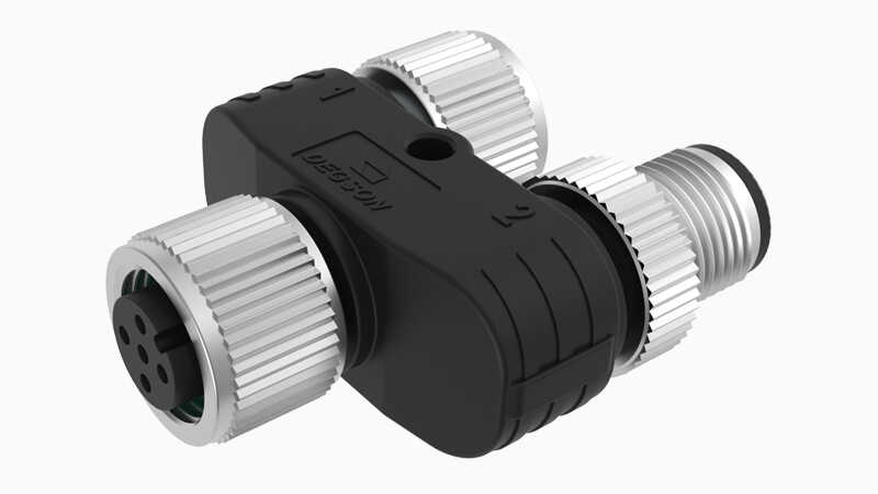 M12 B- KOD 5 PİN Y DAĞITIM KONNEKTÖRÜ M12 5 PİN GİRİŞ BAĞLANTI UCU DİŞİ ...